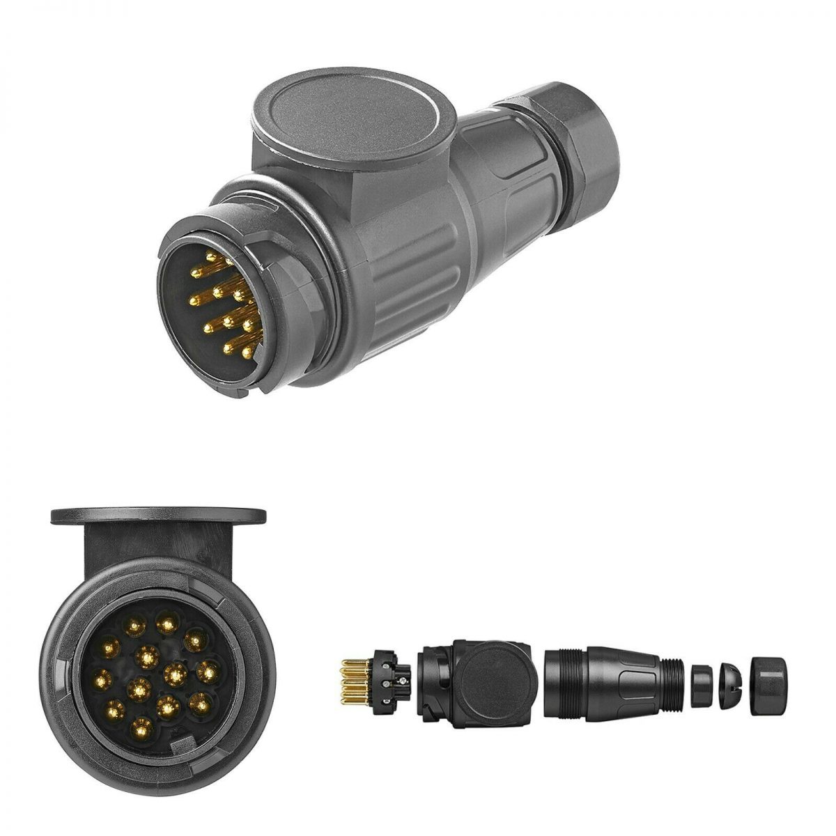 Stecker 13 polig PVC Anhänger Stecker Nutzfahrzeug Wohnwagen Trailer ...