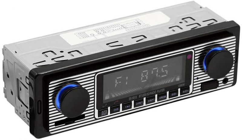 Retro Oldtimer Autoradio Bluetooth Stereo Player USB MP3 1DIN Oldtimer ...