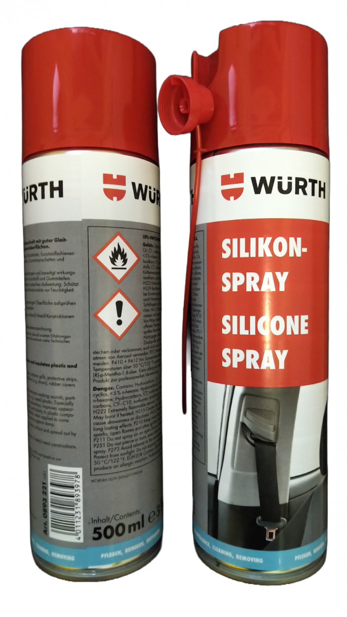 WÜRTH SILIKONSPRAY 2×500 ml Dosen 0893 221zoll-lager.de | Zoll Lager